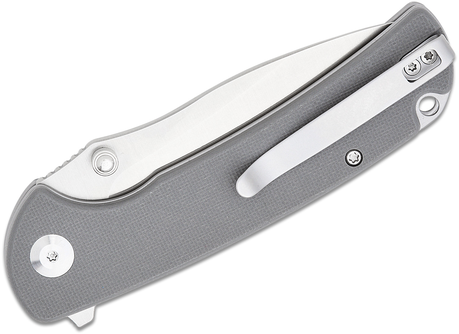 Sencut Knives Pulsewave Button Lock Flipper Knife 3.45" 9Cr18MoV Satin ...