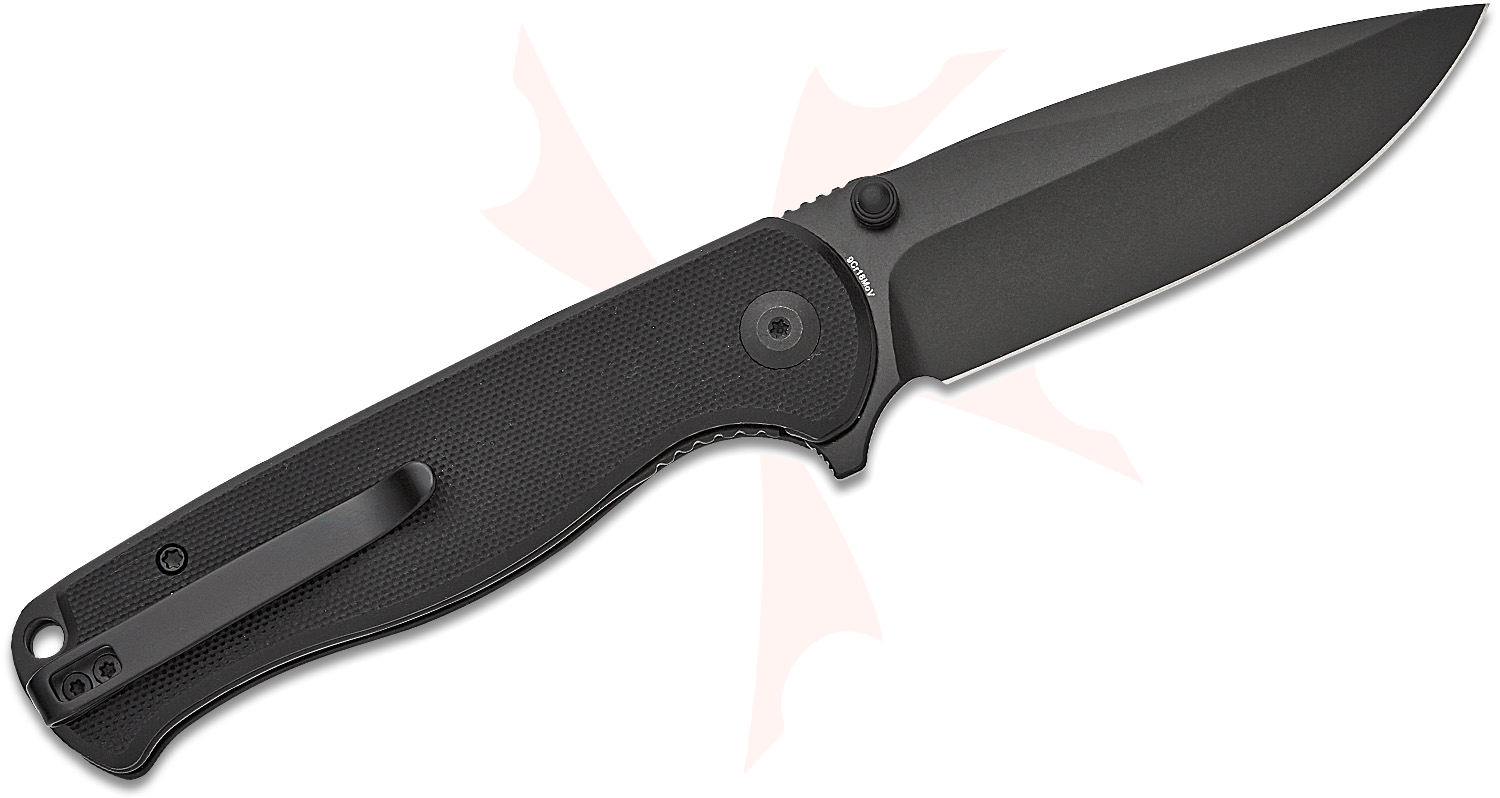 Sencut Knives Errant Liner Lock Flipper Knife 3.45" 9Cr18MoV Black Drop ...