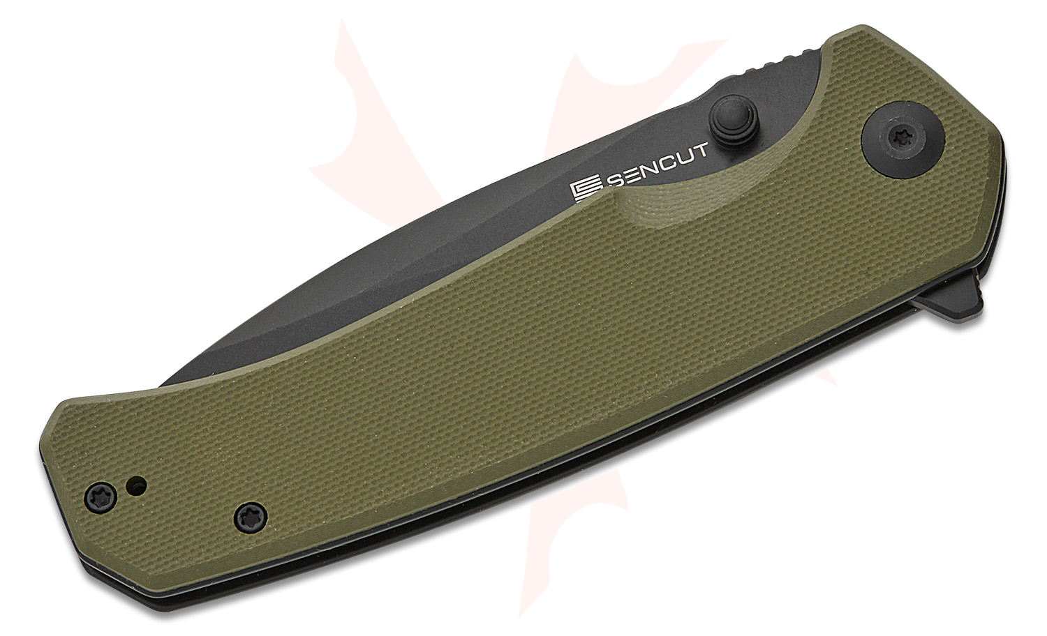 Sencut Knives Skarnax Liner Lock Flipper Knife 3.79" Black Drop Point ...