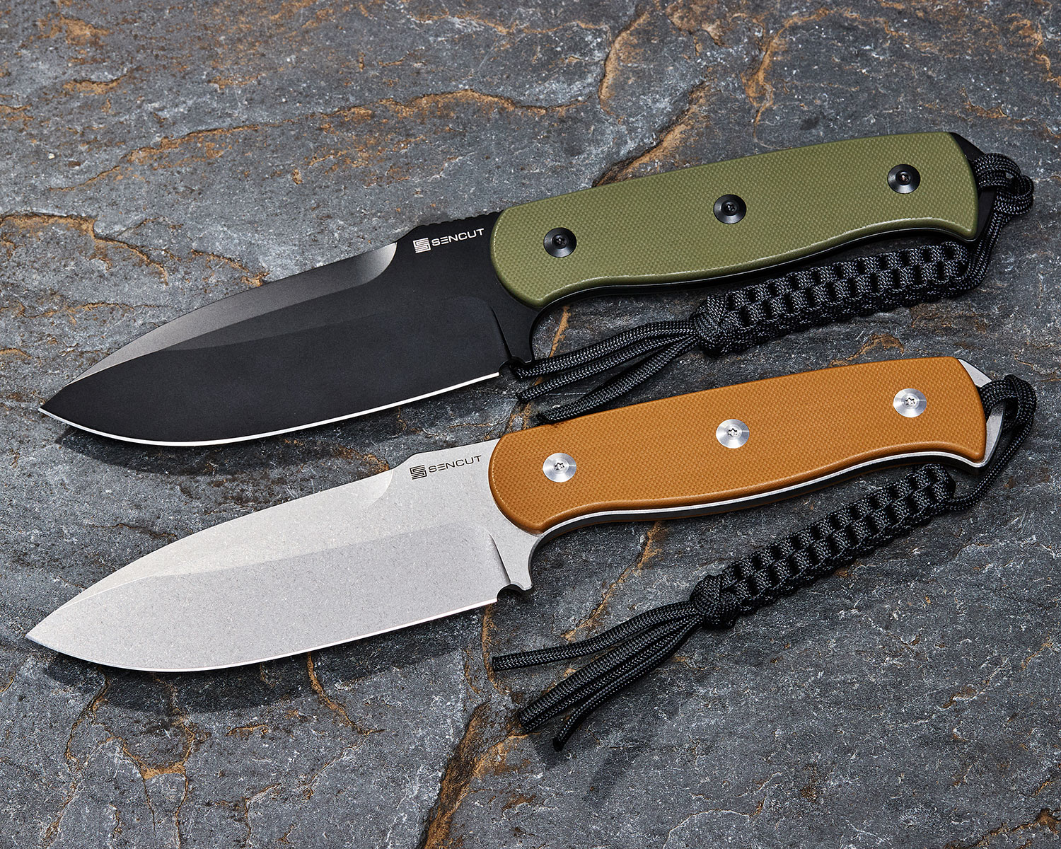 Sencut Knives Toxodon Fixed Blade Knife 4.57" 9Cr18MoV Black Drop Point ...
