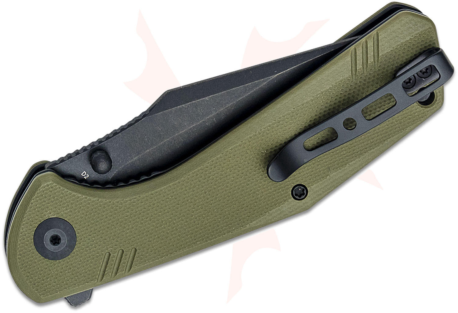 Sencut Knives SA02E Actium Flipper Knife 3.46" D2 Black Stonewashed ...