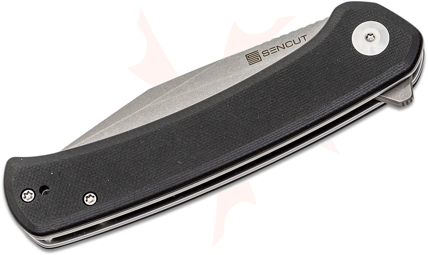 Sencut Knives SA05B-V1 Snap Flipper Knife 3.48" Stonewashed Clip Point ...