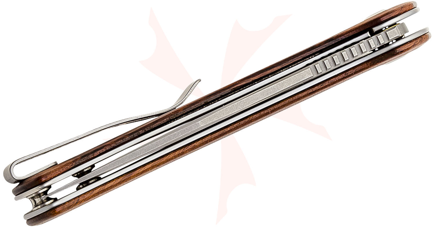 Sencut Knives SA05C-V1 Snap Flipper Knife 3.48" Stonewashed Clip Point ...