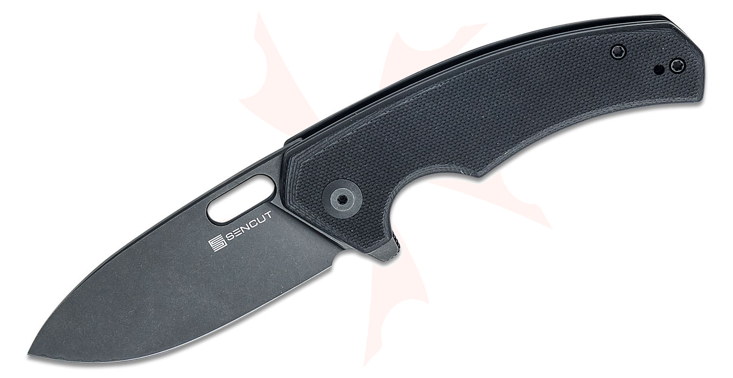 Sencut Knives SA06A Acumen Flipper Knife 2.98" Black Stonewashed Drop ...