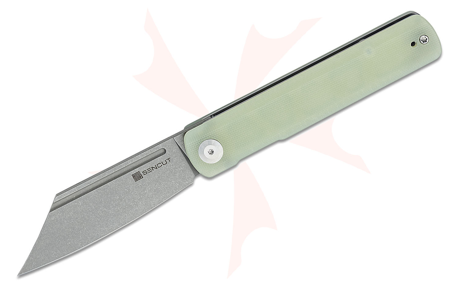 Sencut Knives SA08C Bronte Front Flipper Knife 3.38" Stonewashed ...