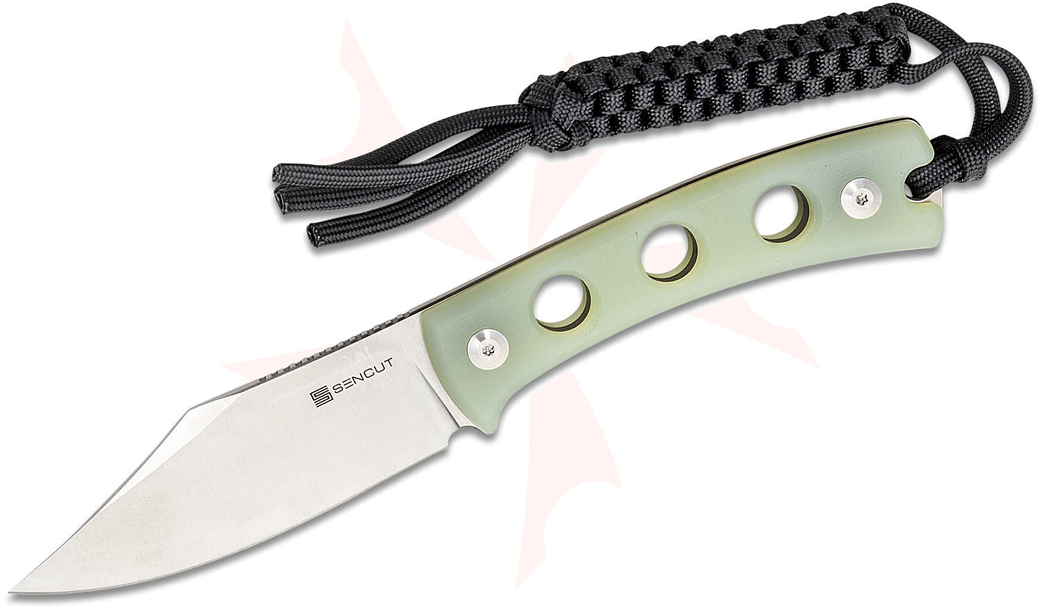 Sencut Knives SA11B Waxahachie Fixed Blade Knife 3.7" Satin Clip Point ...