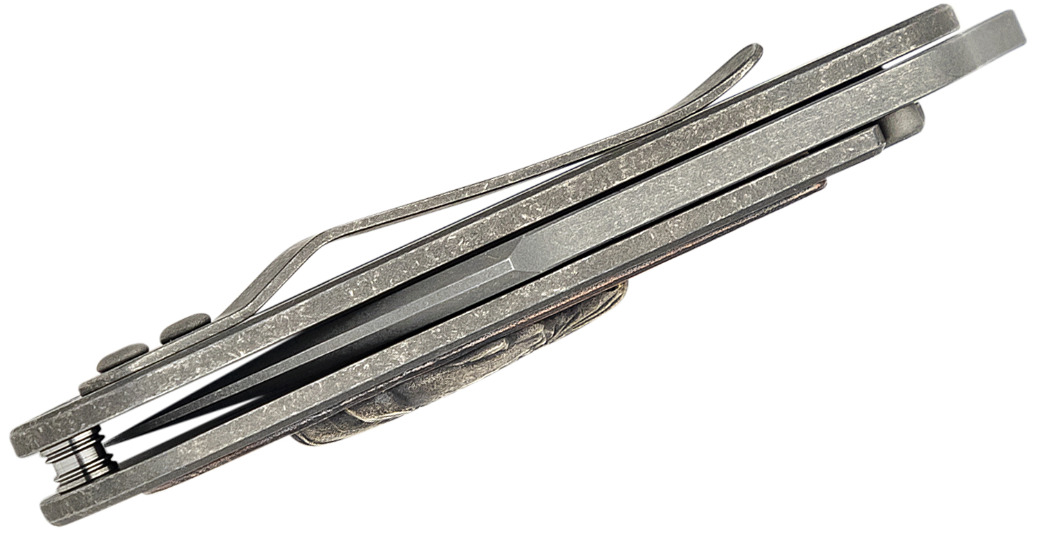 Serge Panchenko Mid-Tech Bean Harpoon Slipjoint Front Flipper Knife 2 ...