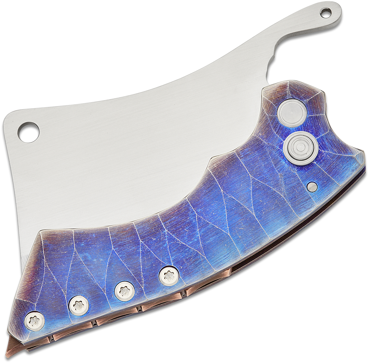 Sergey Rogovets Custom Cleaver Button Lock Folding Knife 3.55" CPM ...