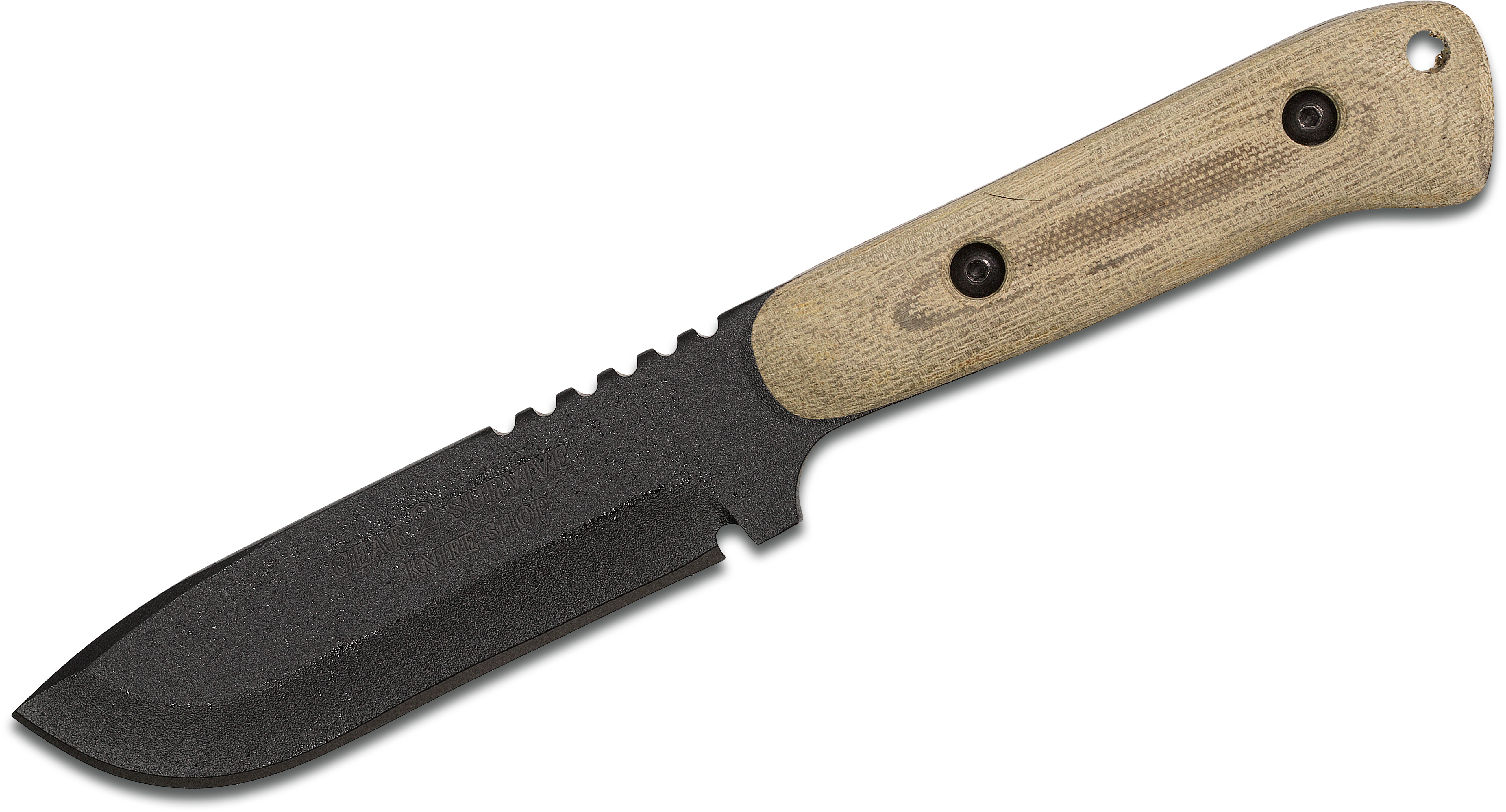 Shadow Tech Gear2Survive Bushcraft Knife Fixed 4.38" Black Blade, Green ...