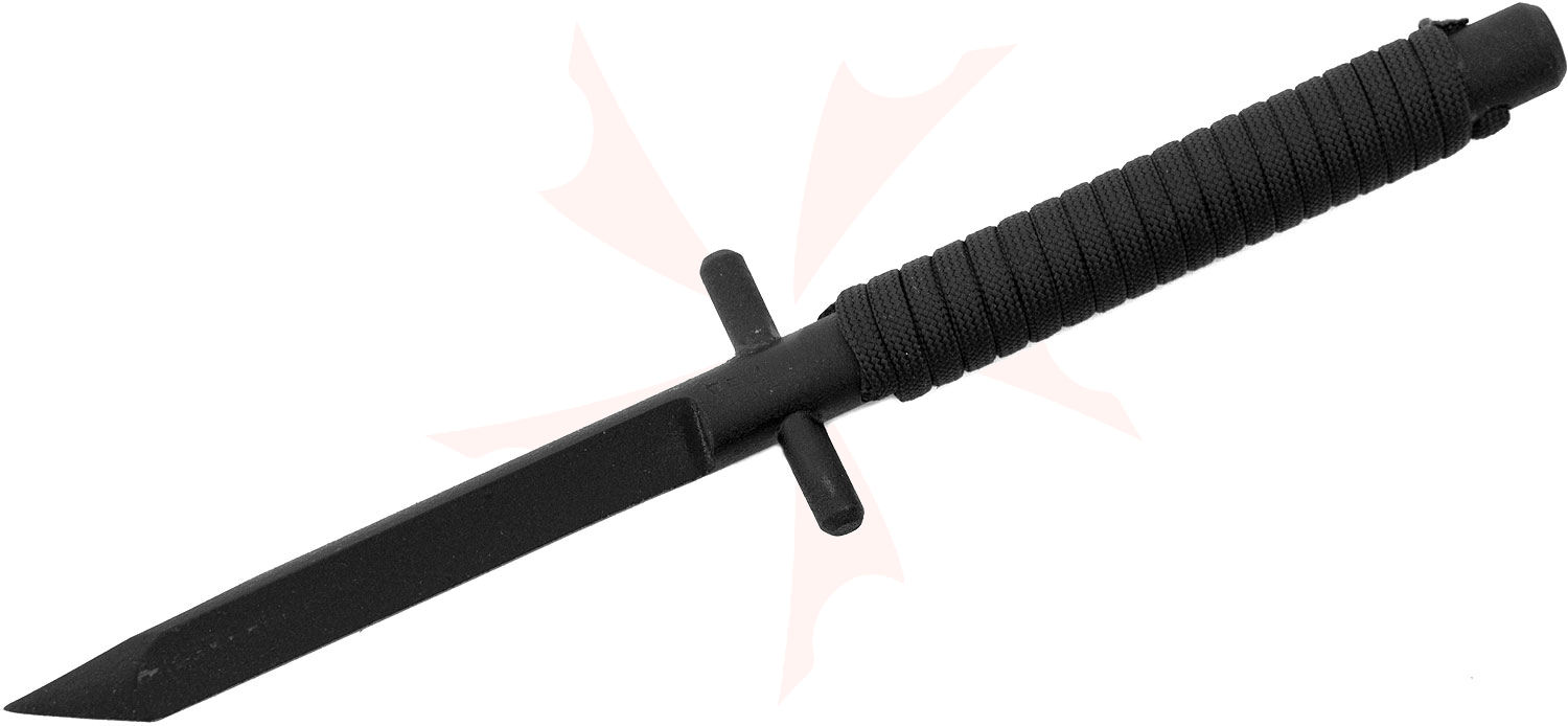 Shadow Tech Scorpion 4" Tanto Dagger with Flat Back, Plain Black Blade ...