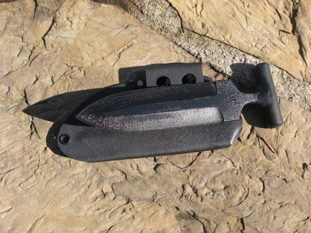Shadow Tech 4-1/2" Push Dagger, Plain Black Blade with Kydex Sheath ...