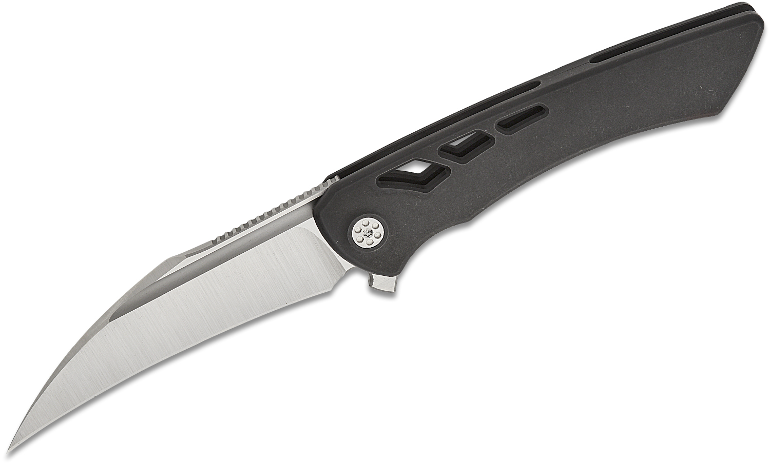 SharpByDesign Production Derecho Flipper Knife 3.63" M390 Belt Satin ...