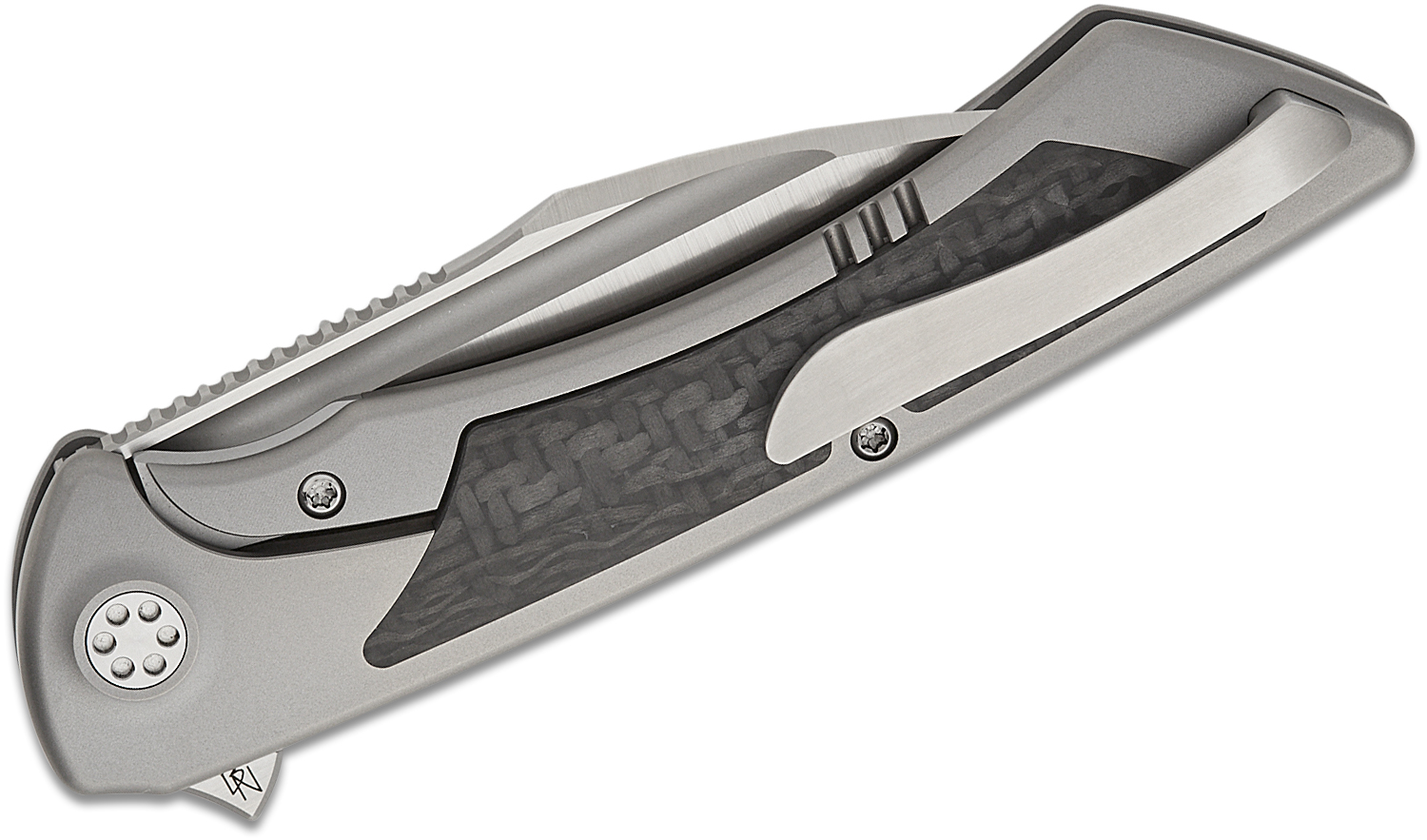 SharpByDesign Production Derecho Flipper Knife 3.63" M390 Belt Satin ...