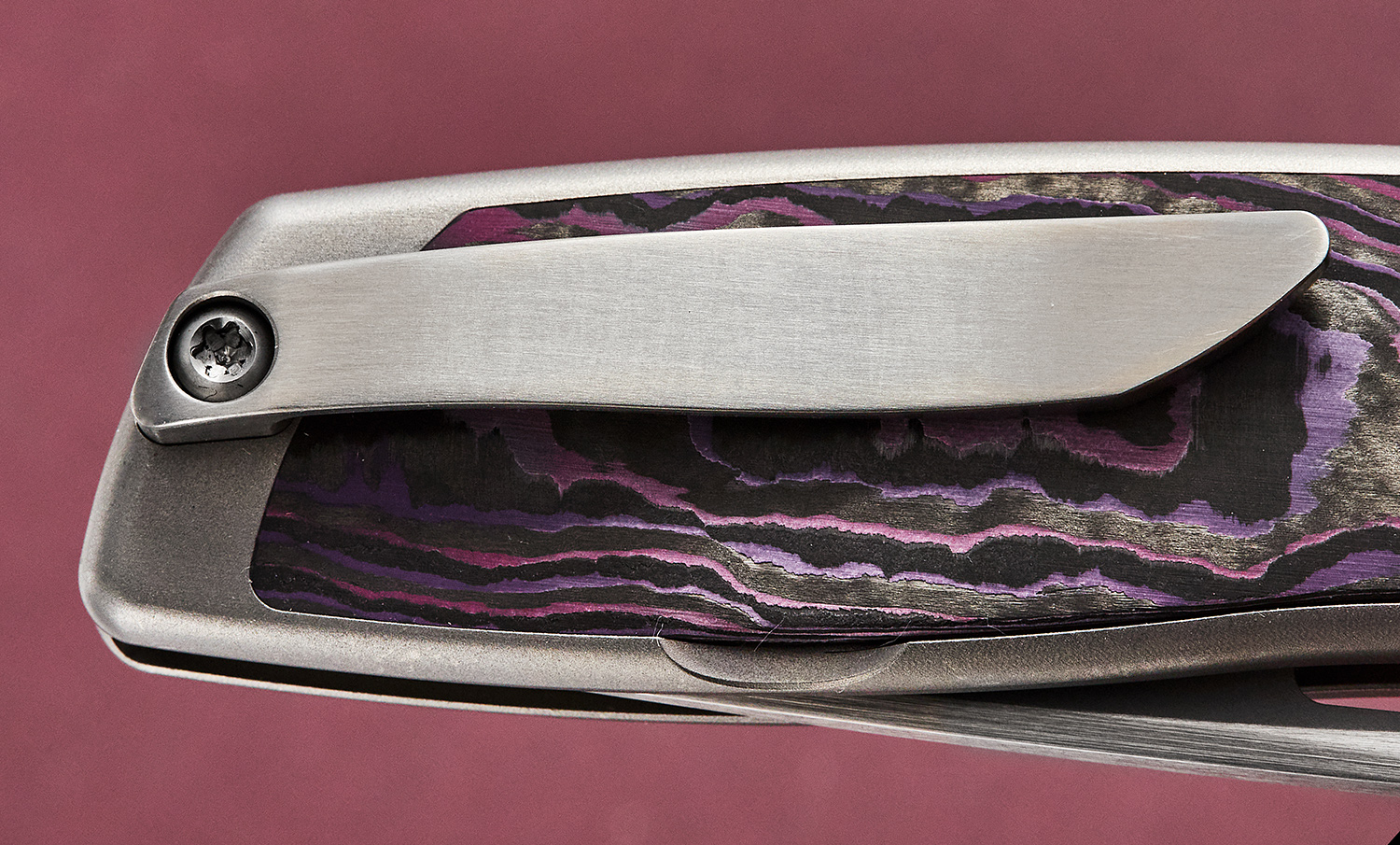 SharpByDesign Production Mini Evo Flipper Knife 3.375" M390 Satin Drop Point Blade, Glass ...