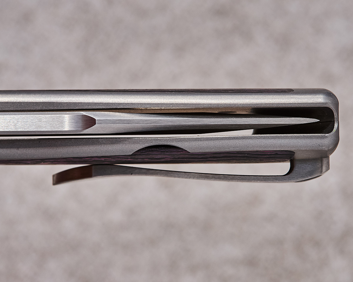 SharpByDesign Production Mini Evo Flipper Knife 3.375" M390 Satin Compound Tanto Blade, Glass ...