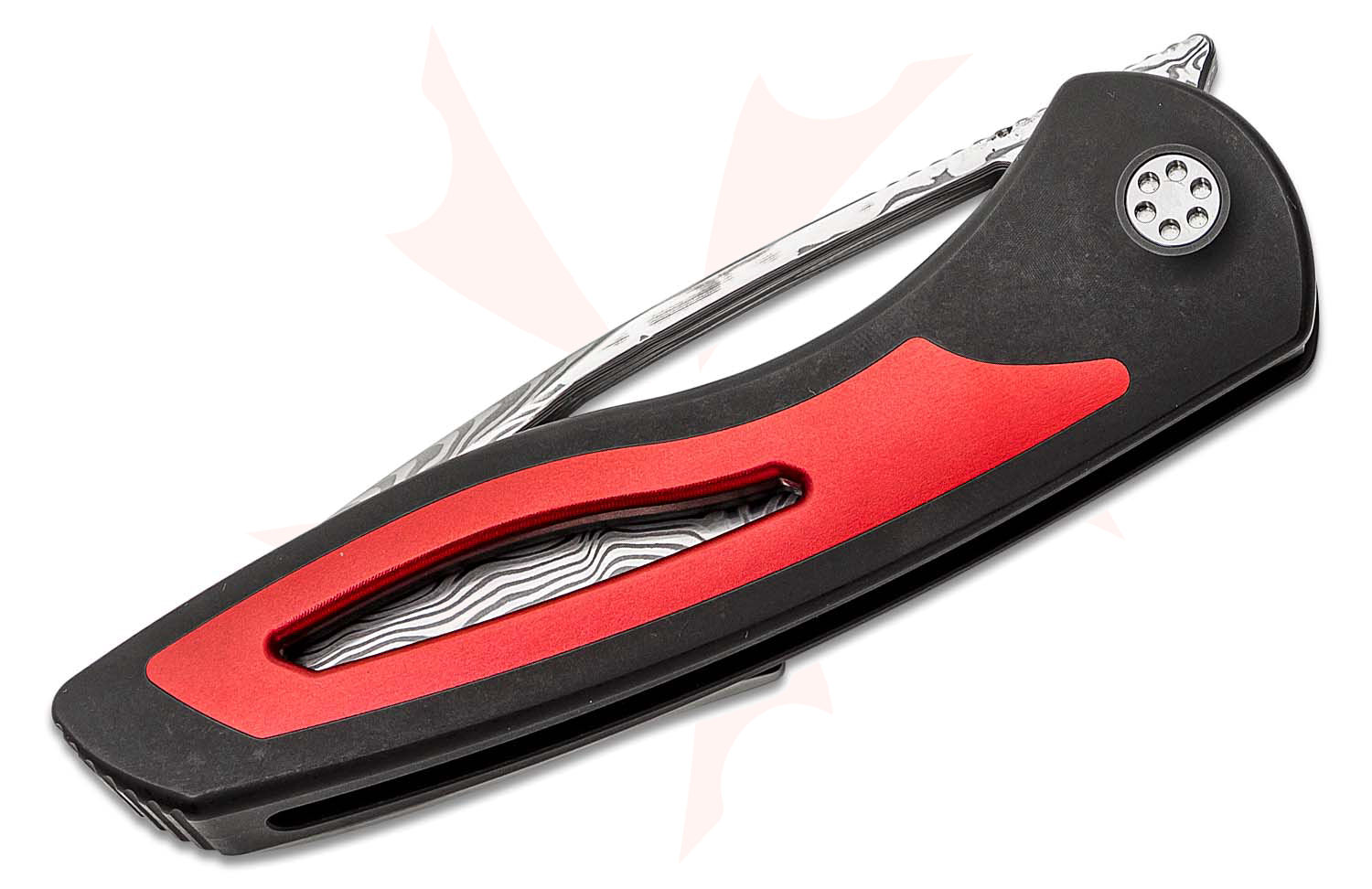 SharpByDesign Production Apex Front Flipper Knife 3.625" Damasteel Drop ...