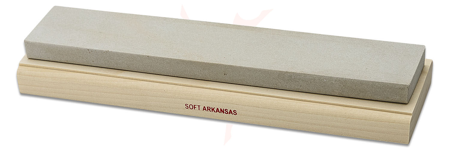 Soft Arkansas Whetstone on Cedar Block 10" x 2" x 1/2" - KnifeCenter ...