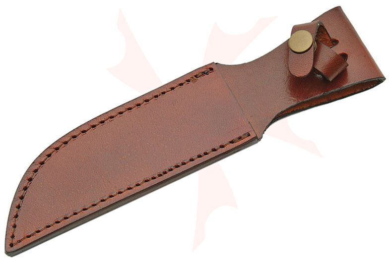 Brown Leather Sheath, Fits Most Fixed Blades Up to 6" - KnifeCenter ...
