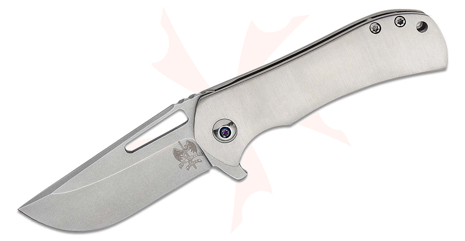 Doc Shiffer Knives Custom Recon Flipper Knife 3" Nitro-V Stonewashed ...