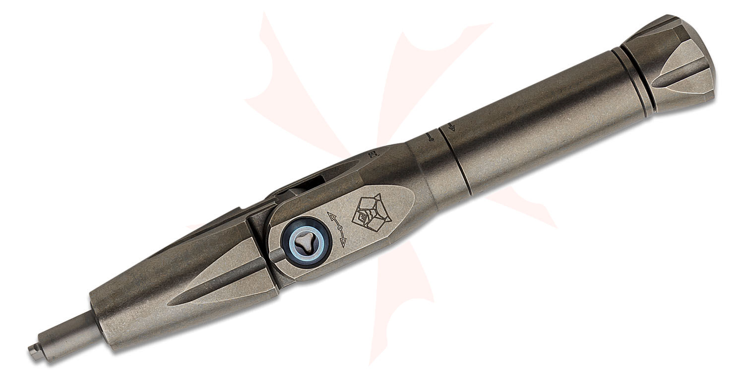 Shirogorov Stonewashed Titanium Cyber Tool - KnifeCenter - Discontinued