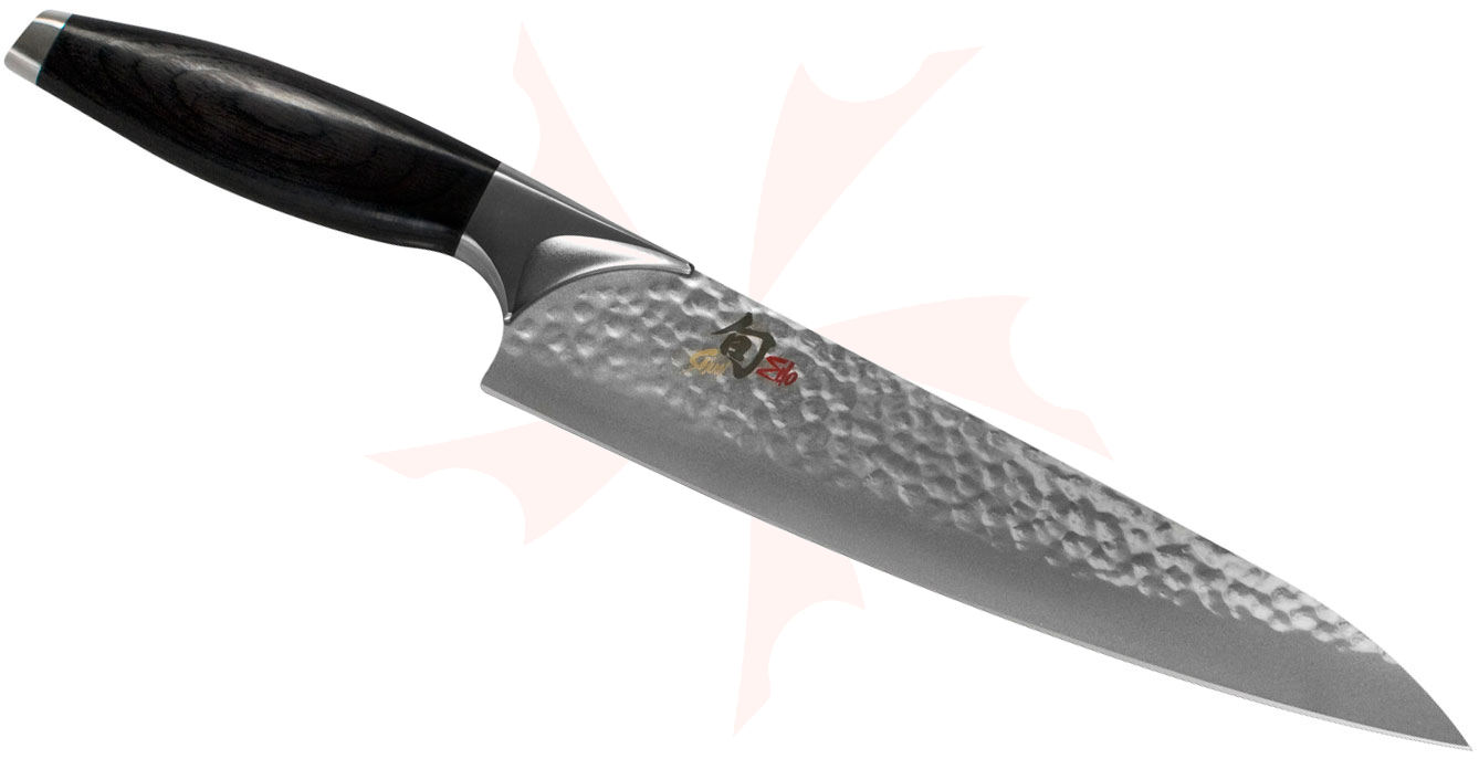 Shun BB1508 Edo Slicing Knife 9-3/4" Hammered VG10 Blade, PakkaWood ...