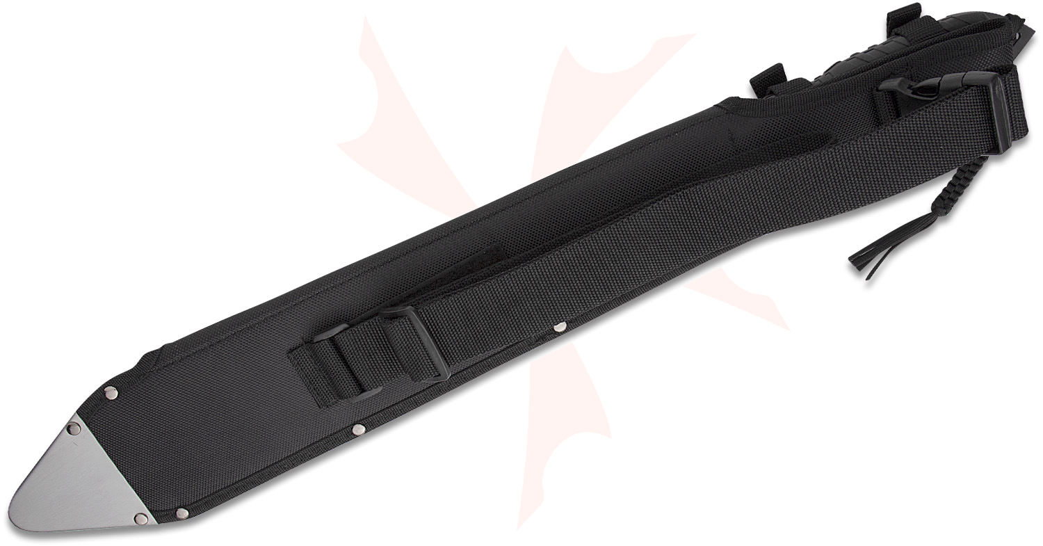 Sierra Zulu Trident Sawback Machete 17.75" Two-Tone Spear Point Machete ...