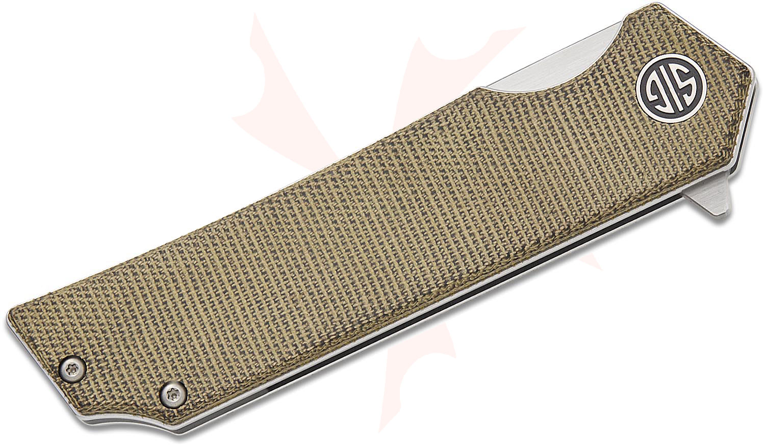 SIG Sauer by Eikonic Tsuru Flipper Knife 3.3" 154CM Two-Tone Tanto ...