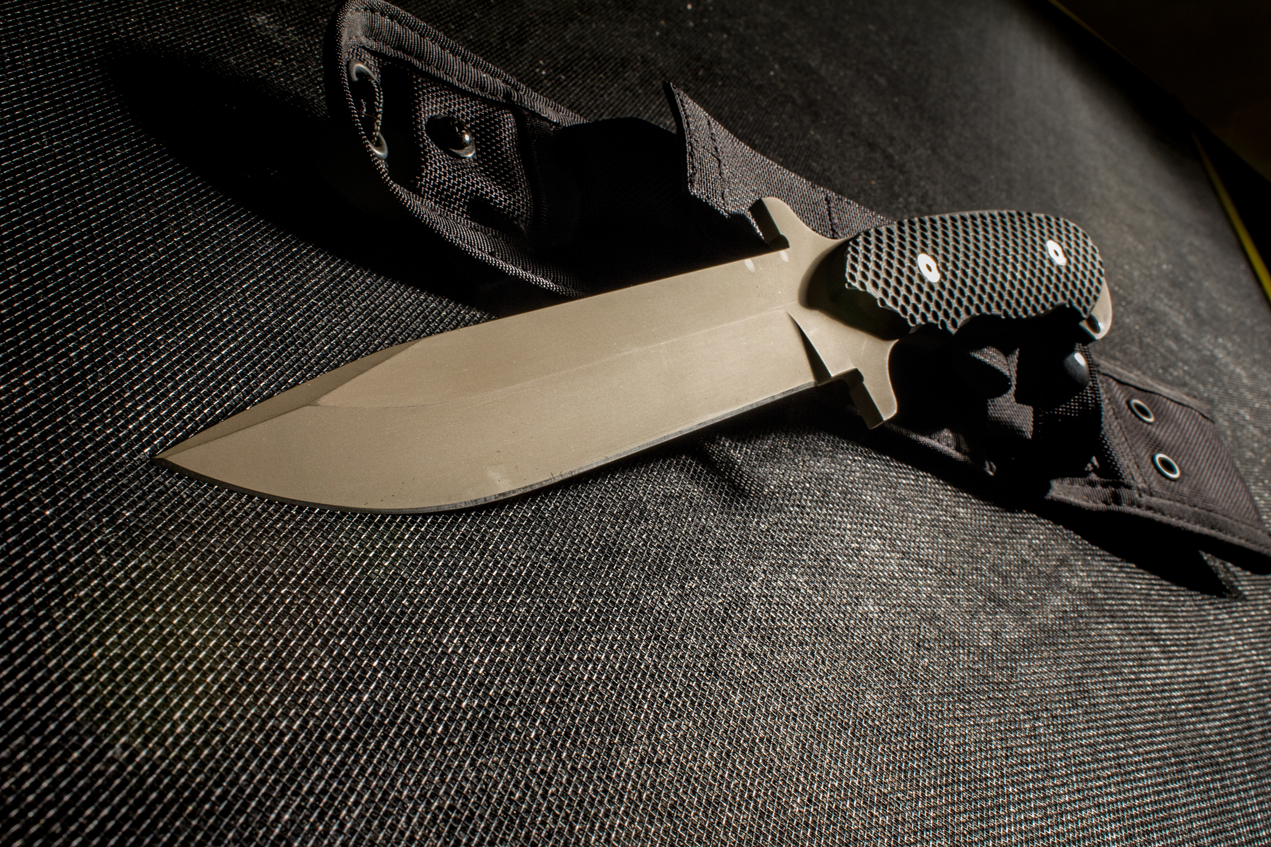 Rob Simonich Mid-Tech Raven Fixed 7" FDE S30V Drop Point Blade, Gunner ...