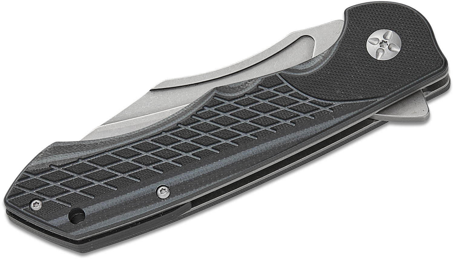 Skallywag Tactical Jolly Roger Liner Lock Flipper Knife 4" Stonewashed ...