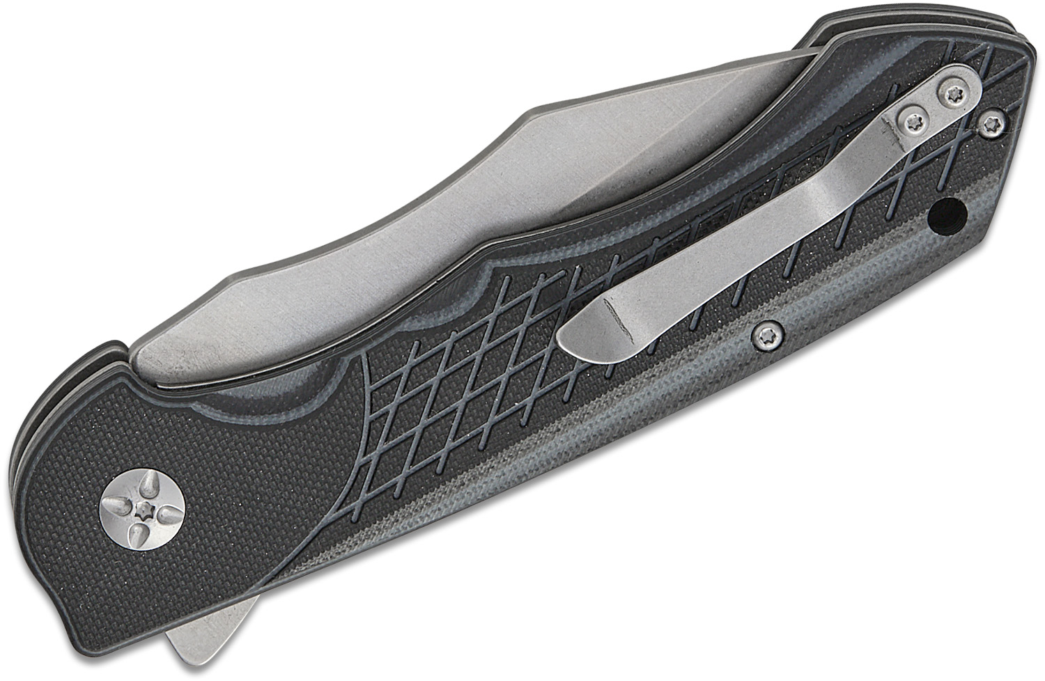 Skallywag Tactical Jolly Roger Liner Lock Flipper Knife 4" Stonewashed ...