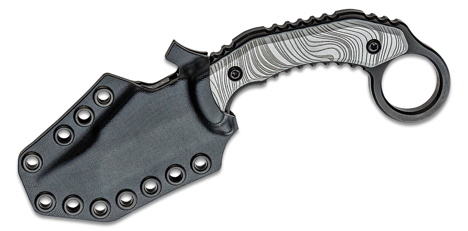 Skyraider Knives SRK-1 Ringed Banshee Fixed Blade Knife 3.177" A2 Black ...