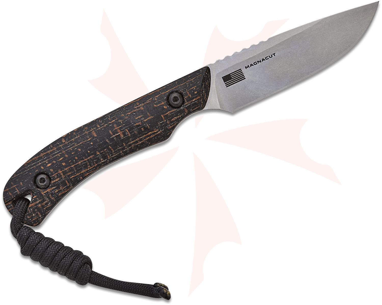 Smith & Sons Axiom Fixed Blade Knife 3" CPM-MagnaCut Stonewashed Drop ...