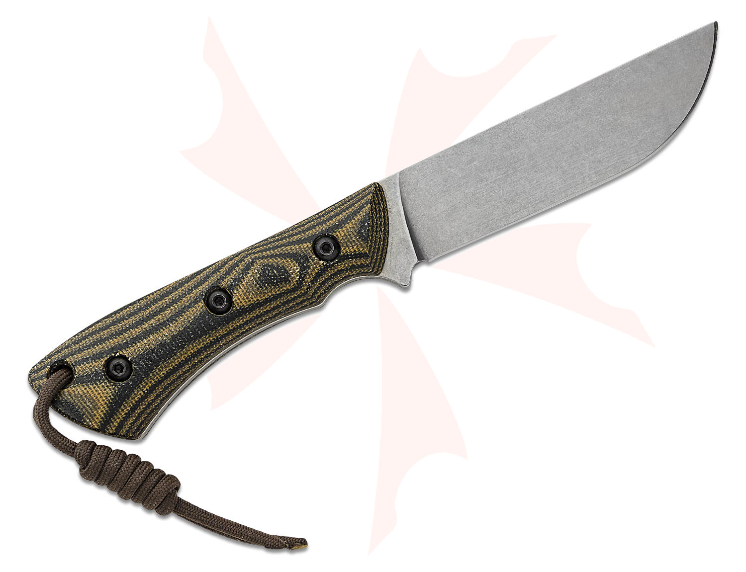 Smith & Sons Delta Fixed Blade Knife 4.75" CPM-3V Stonewashed Drop ...