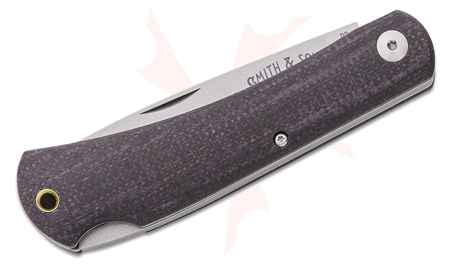 Smith & Sons Mudbug Folding Knife 3.54" D2 Stonewashed Drop Point Blade ...