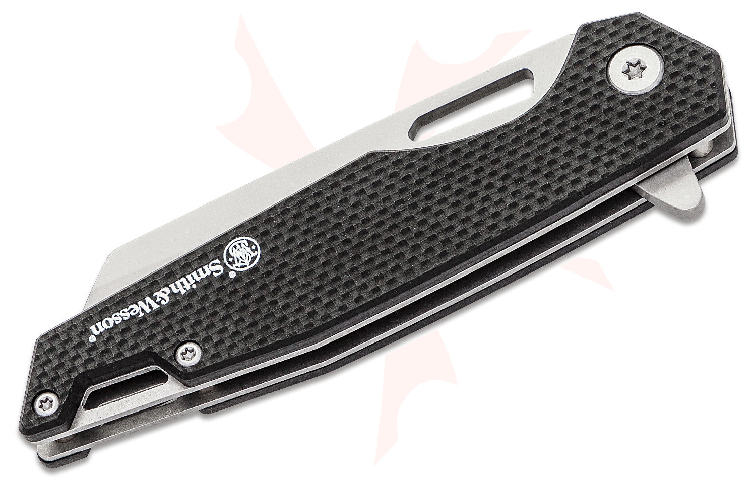 Smith & Wesson Sideburn Liner Lock Flipper Knife 3" Bead Blasted Plain ...