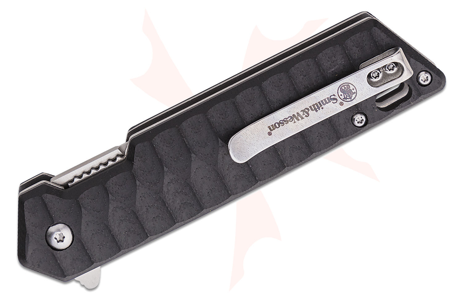 Smith & Wesson 24-7 Folding Cleaver Assisted Flipper Knife 3.25" Satin ...