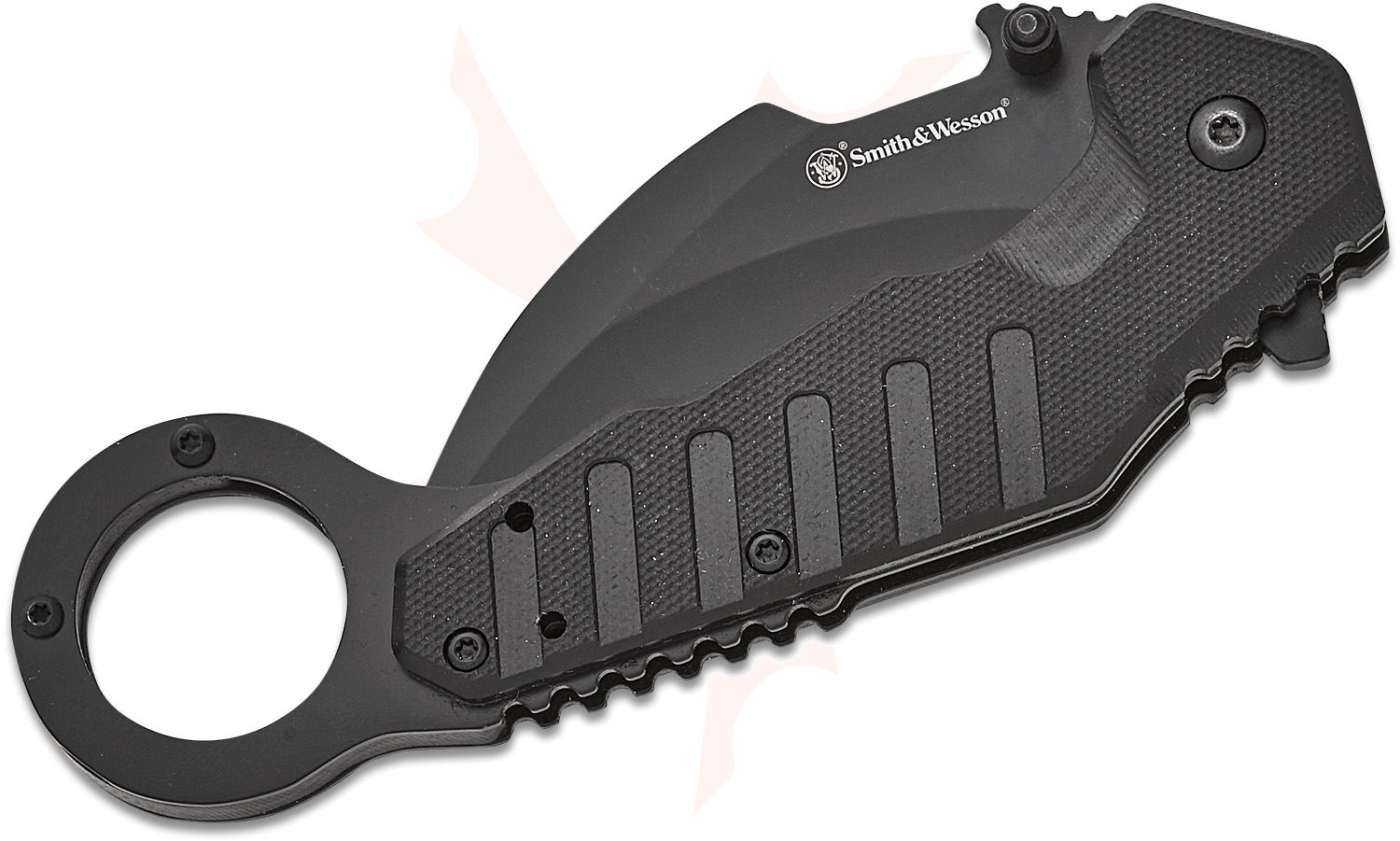 Smith & Wesson Extreme Ops Assisted Karambit Flipper Knife 3" 8Cr Black ...