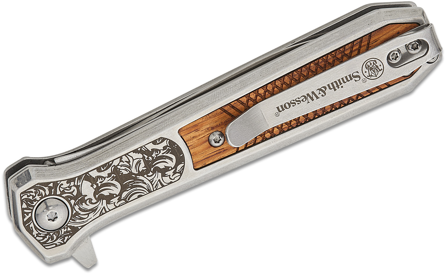 Smith & Wesson Unwavered Assisted Liner Lock Flipper Knife 3.50" Satin ...