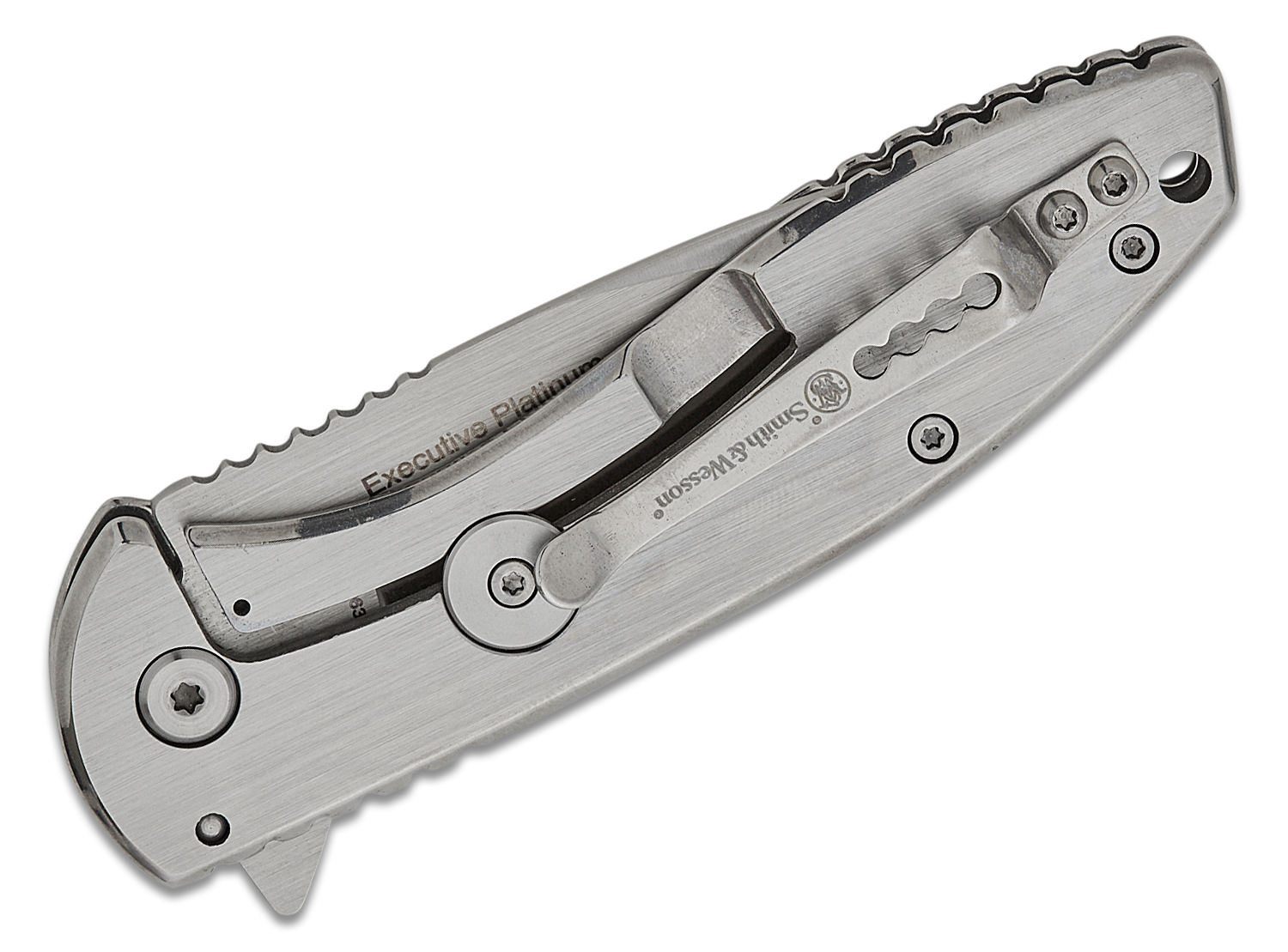 Smith & Wesson Executive Platinum Frame Lock Folding Knife 3" Satin ...
