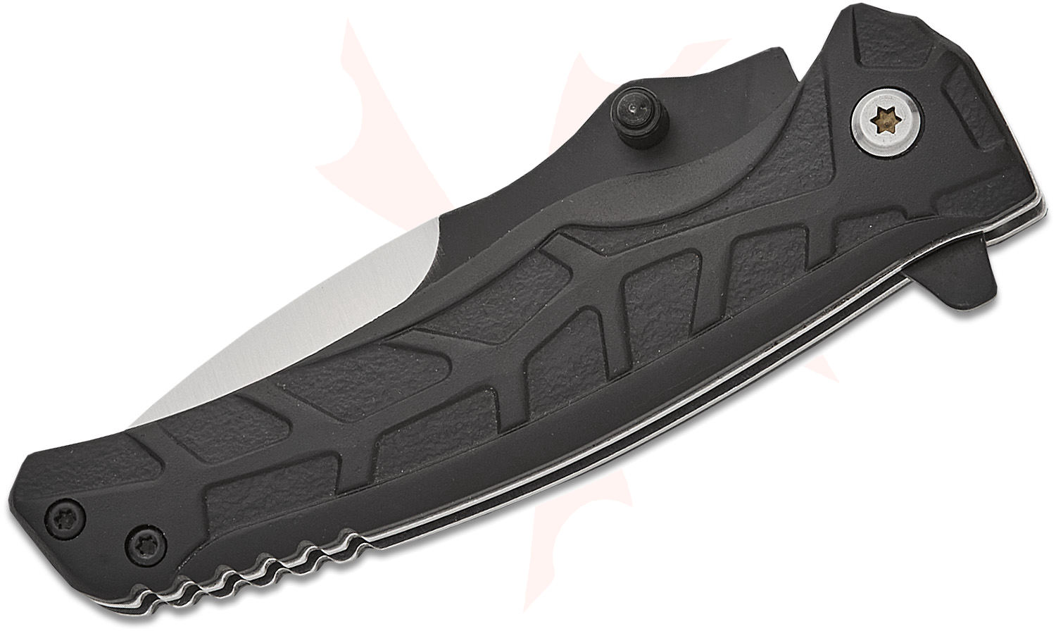 Smith & Wesson Extreme Ops Two-Tone Drop Point Flipper Knife 3" 3Cr Two ...
