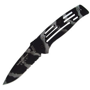 Smith & Wesson SWAT Knife URBAN CAMO Combo Edge 3.2" Blade ...