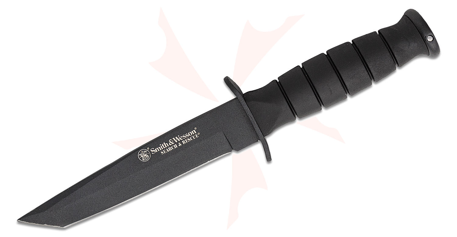Smith & Wesson CKSURT Search & Rescue Fixed Blade Knife 6" Black Tanto ...