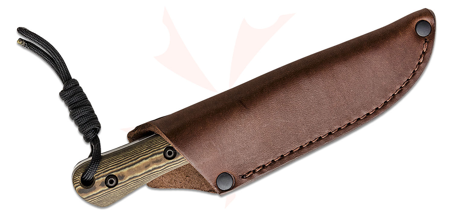 Smith & Sons Brave Fixed Blade Knife 3.5" D2 Stonewashed Drop Point ...