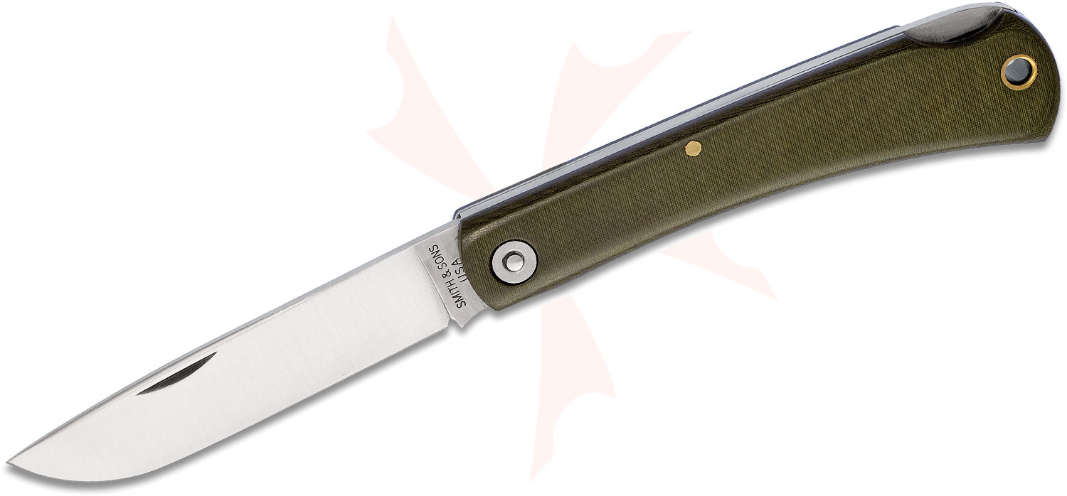 Smith & Sons Mudbug Lockback Folding Knife 4.125" 1095 Satin Blade, OD ...
