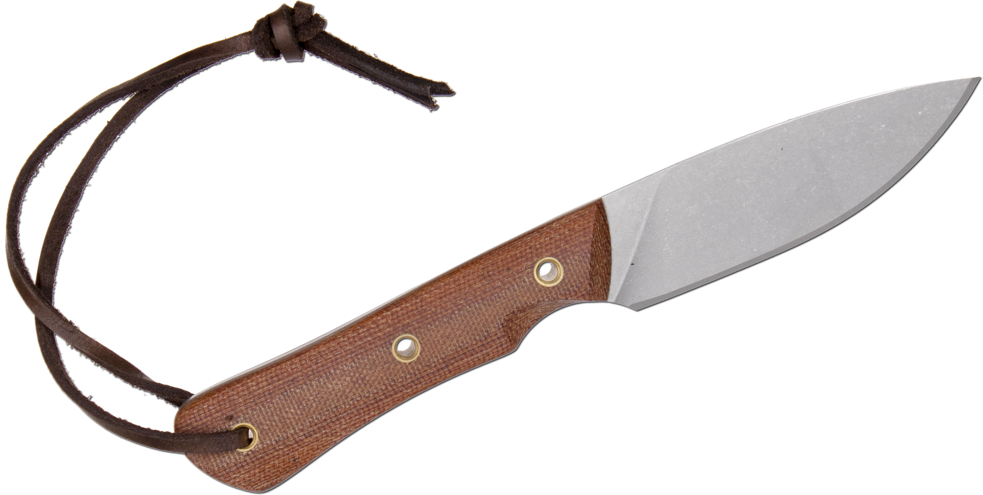 Smith & Sons Brave Fixed 3.5" D2 Polished Stonewash Blade, Natural ...