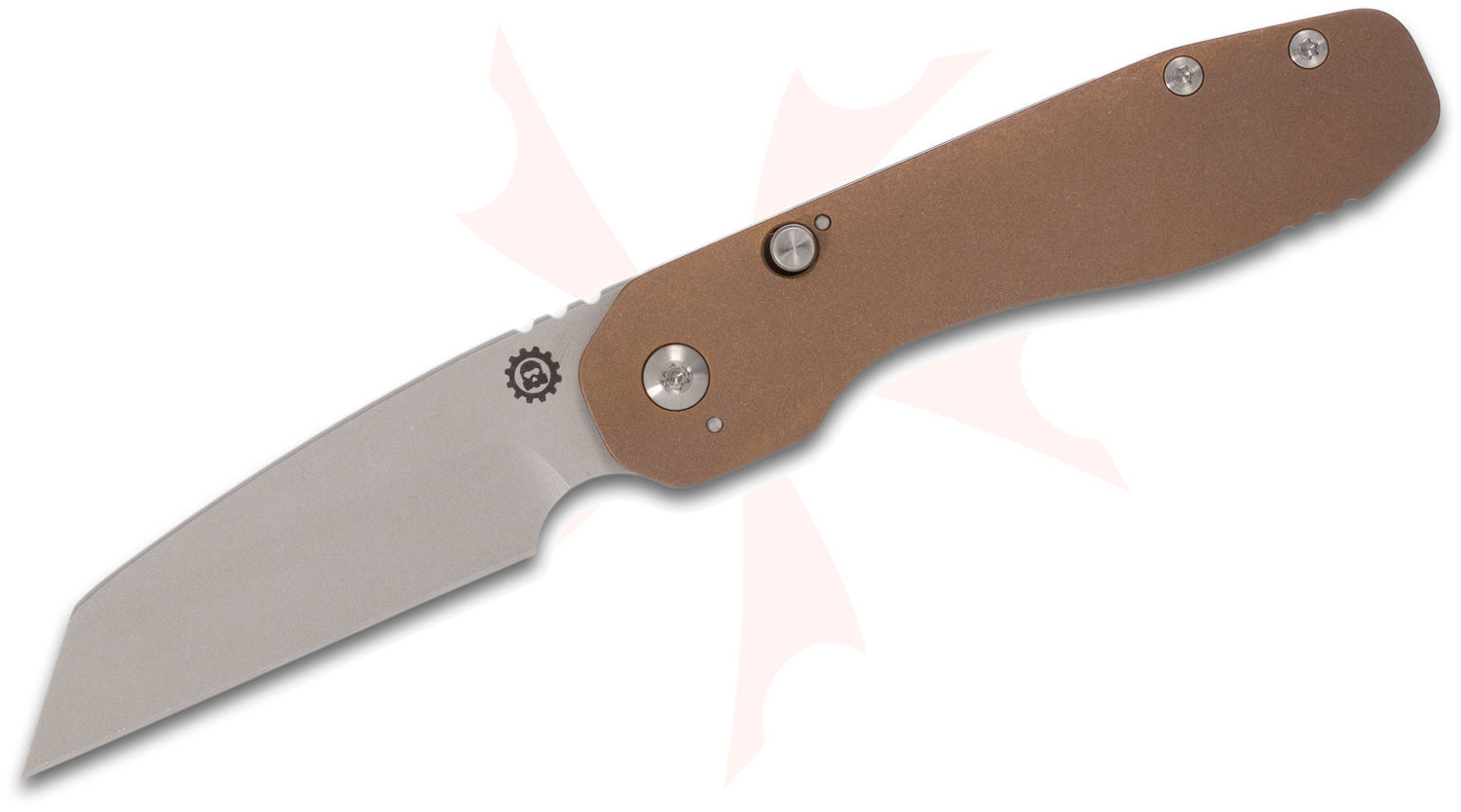 Smock Knives Custom SK23 Flipper Knife 3.125" S30V Wharncliffe Blade ...