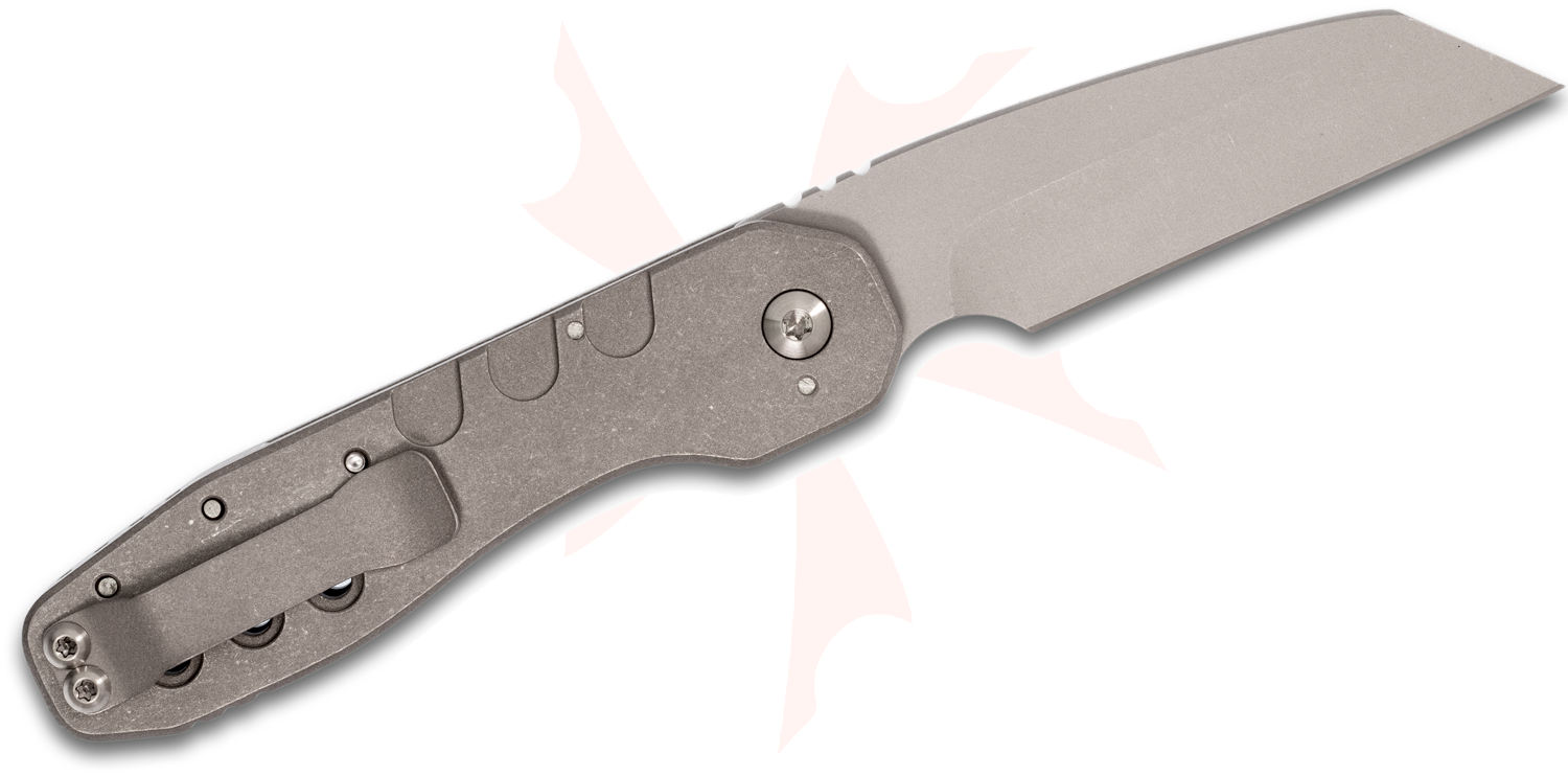 Smock Knives Custom SK23 Flipper Knife 3.125" S30V Wharncliffe Blade ...