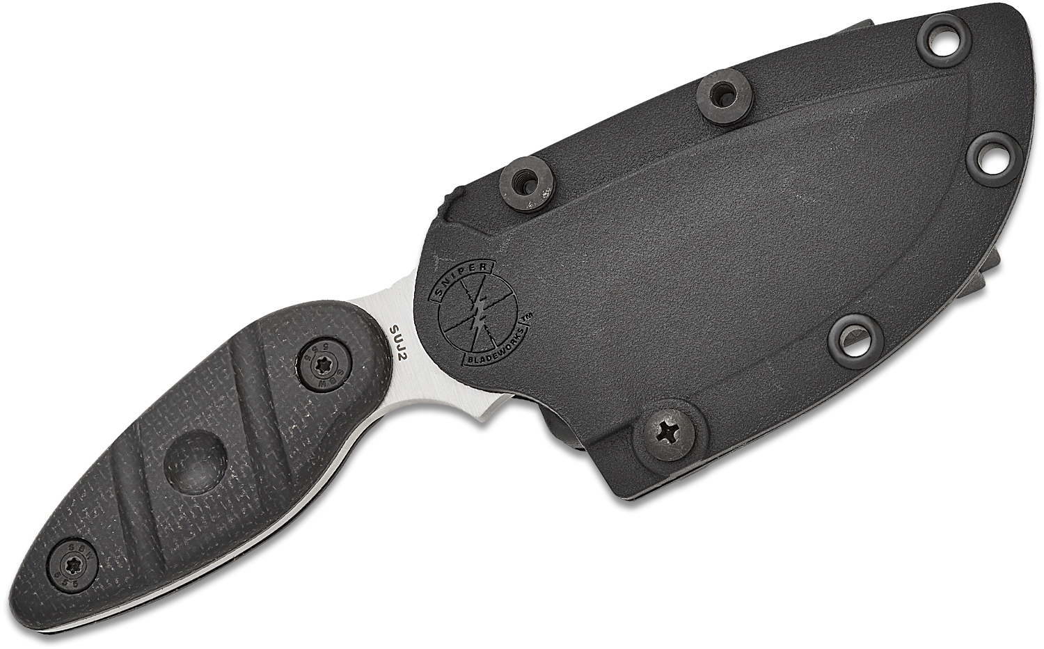 Sniper Bladeworks UC Utility Skinner Fixed Blade Knife 4.3" SUJ2 (52100 ...