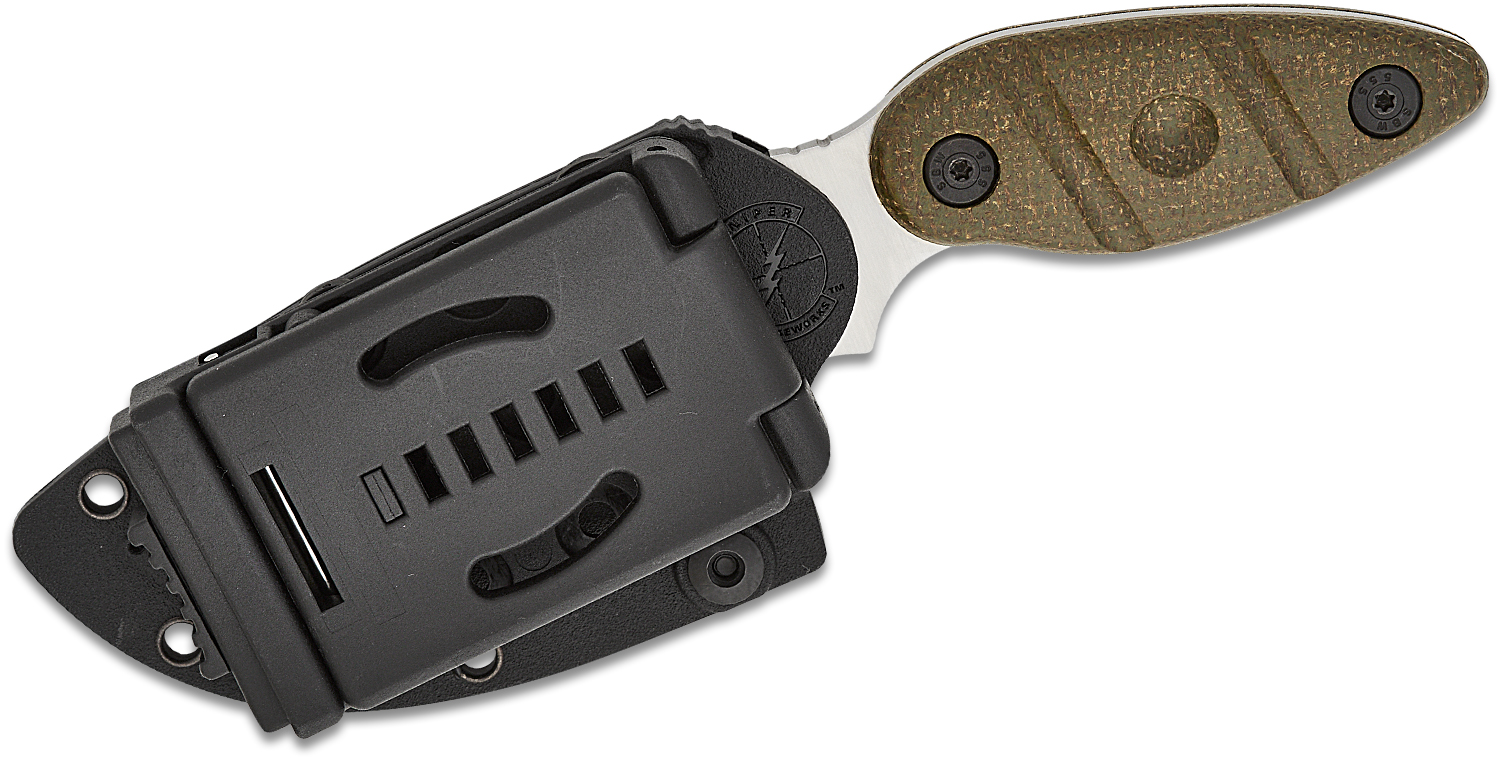 Sniper Bladeworks UC Utility Skinner Fixed Blade Knife 4.3" SUJ2 (52100 ...