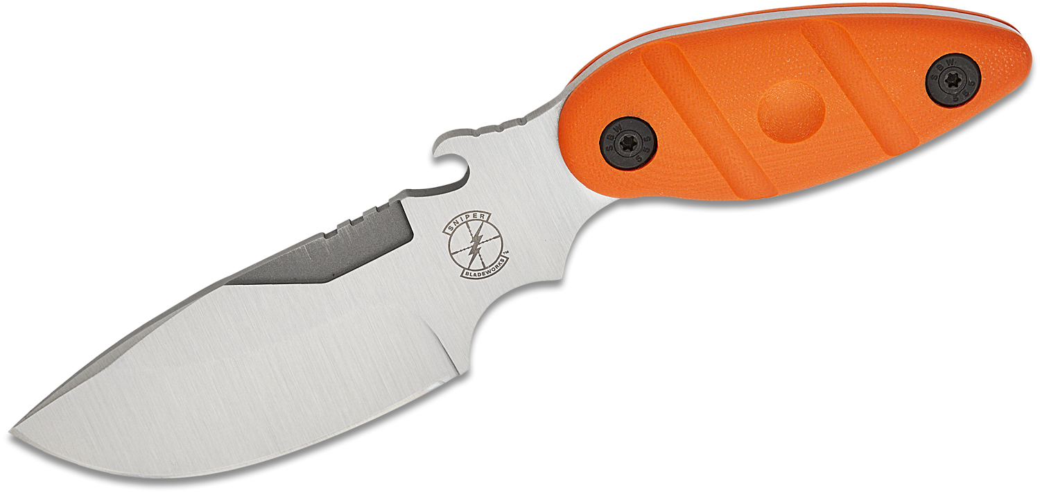 Sniper Bladeworks UC Utility Skinner Fixed Blade Knife 4.3" SUJ2 (52100 ...